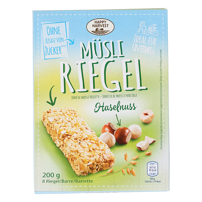 HAPPY HARVEST Müesli Riegel, Haselnuss light | ALDI-now