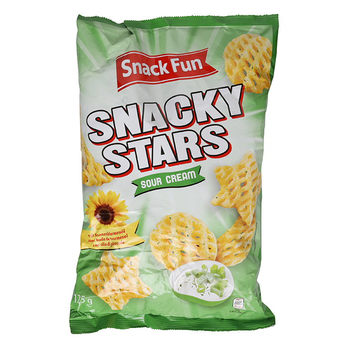 SNACK FUN Snacky Stars Chips, Sour Cream | ALDI-now