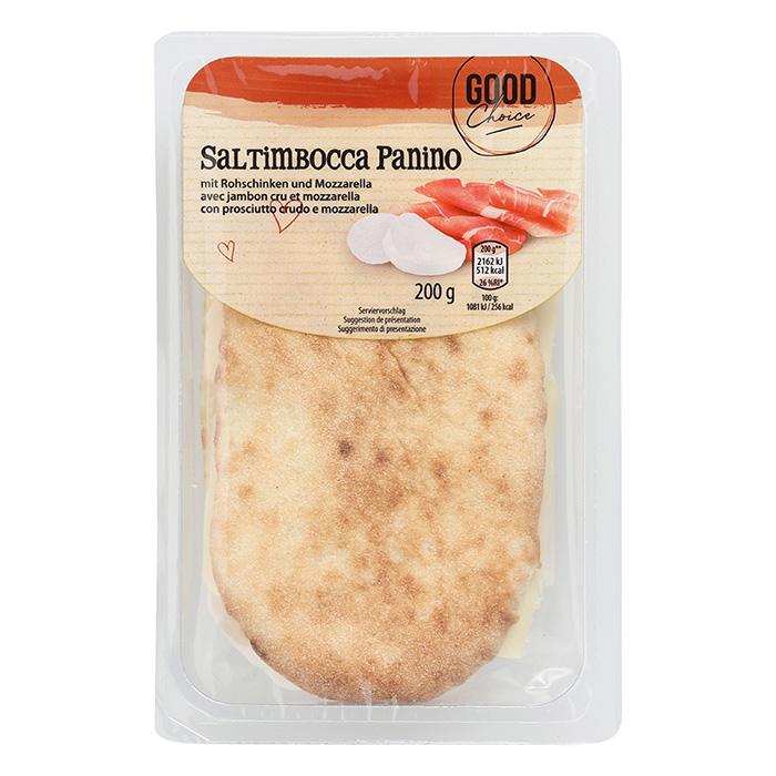 GOOD CHOICE Saltimbocca Panino, Rohschinken mit Mozzarella | ALDI-now
