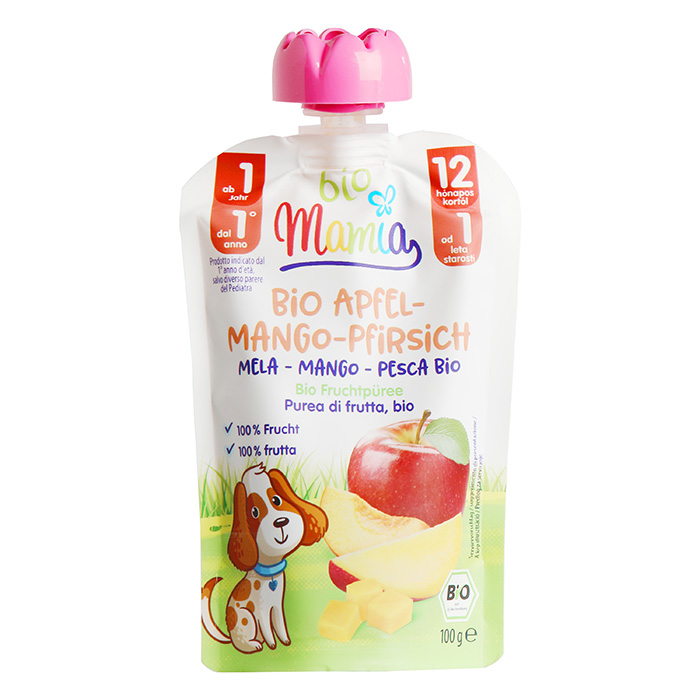 MAMIA BIO Quetschbeutel, Apfel-Mango-Pfirsich | ALDI-now