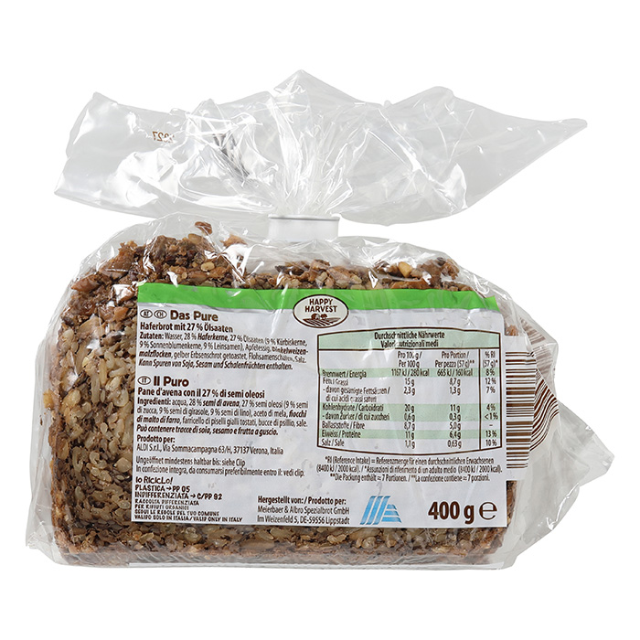 HAPPY HARVEST Haferbrot Das Pure | ALDI-now