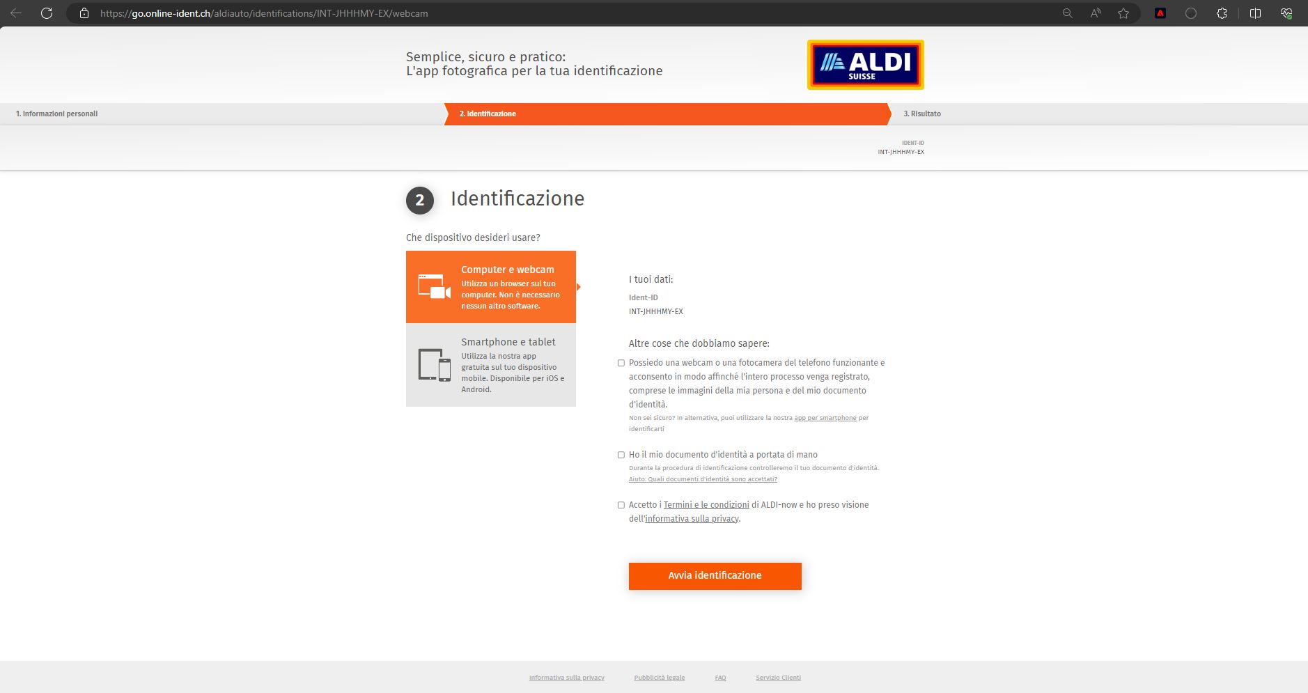 Verifica dell'età | ALDI-now