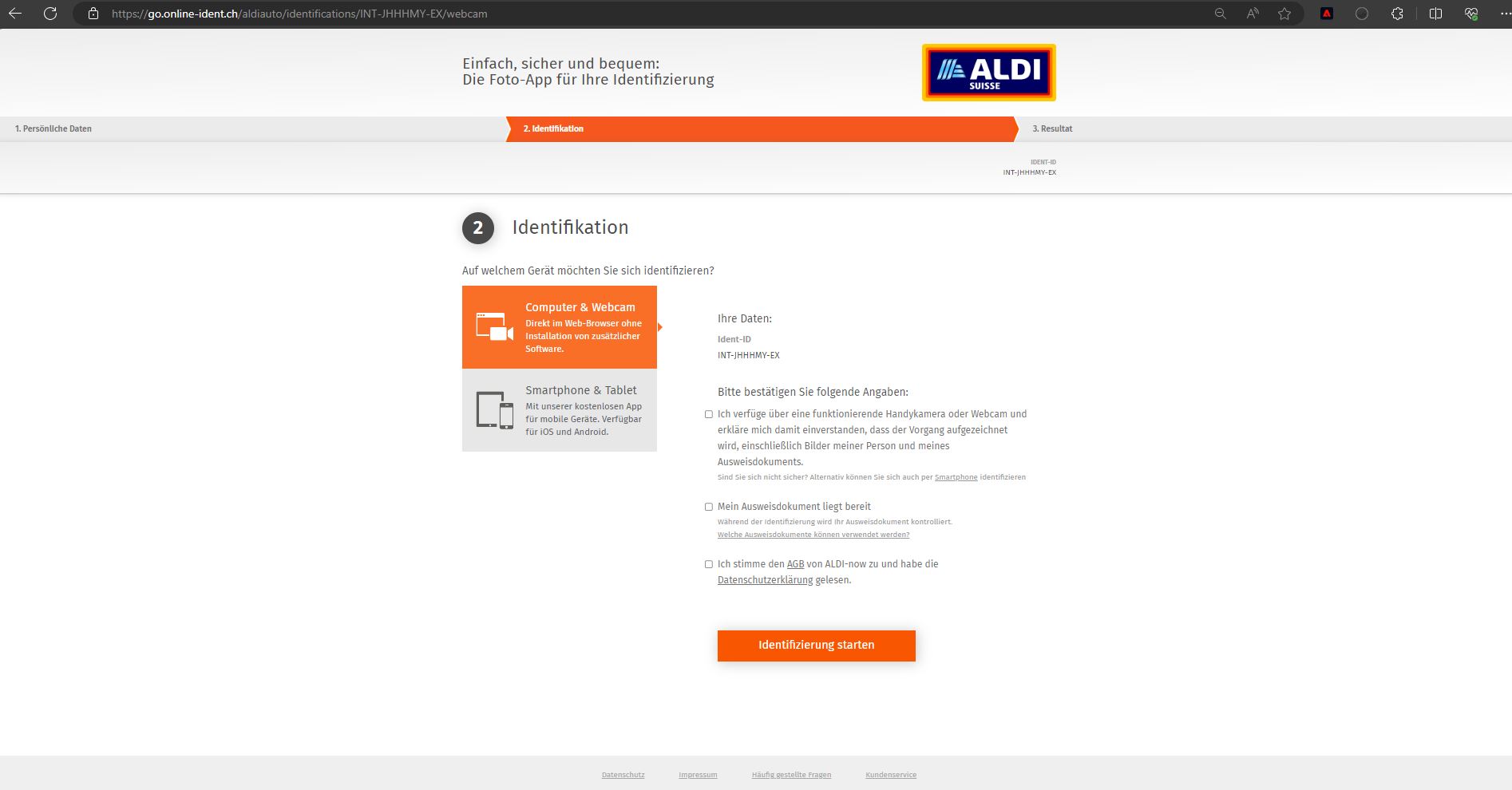 Altersverifikation | ALDI-now